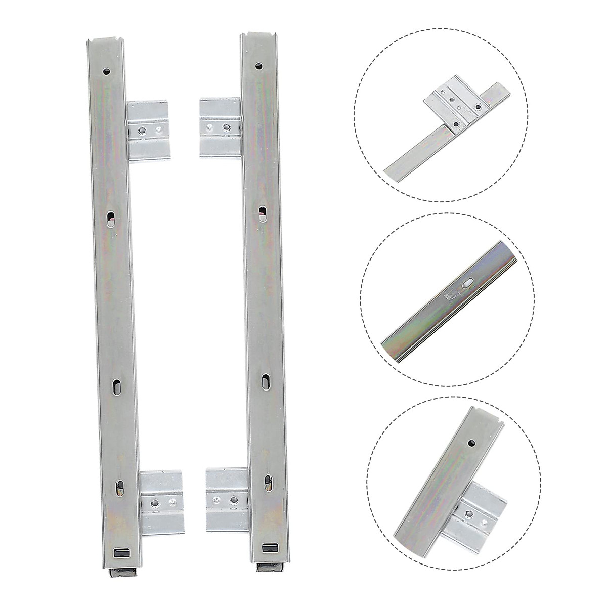 STOBOK 1 Pair Keyboard Rails Computer Desk Shelf Steel Office