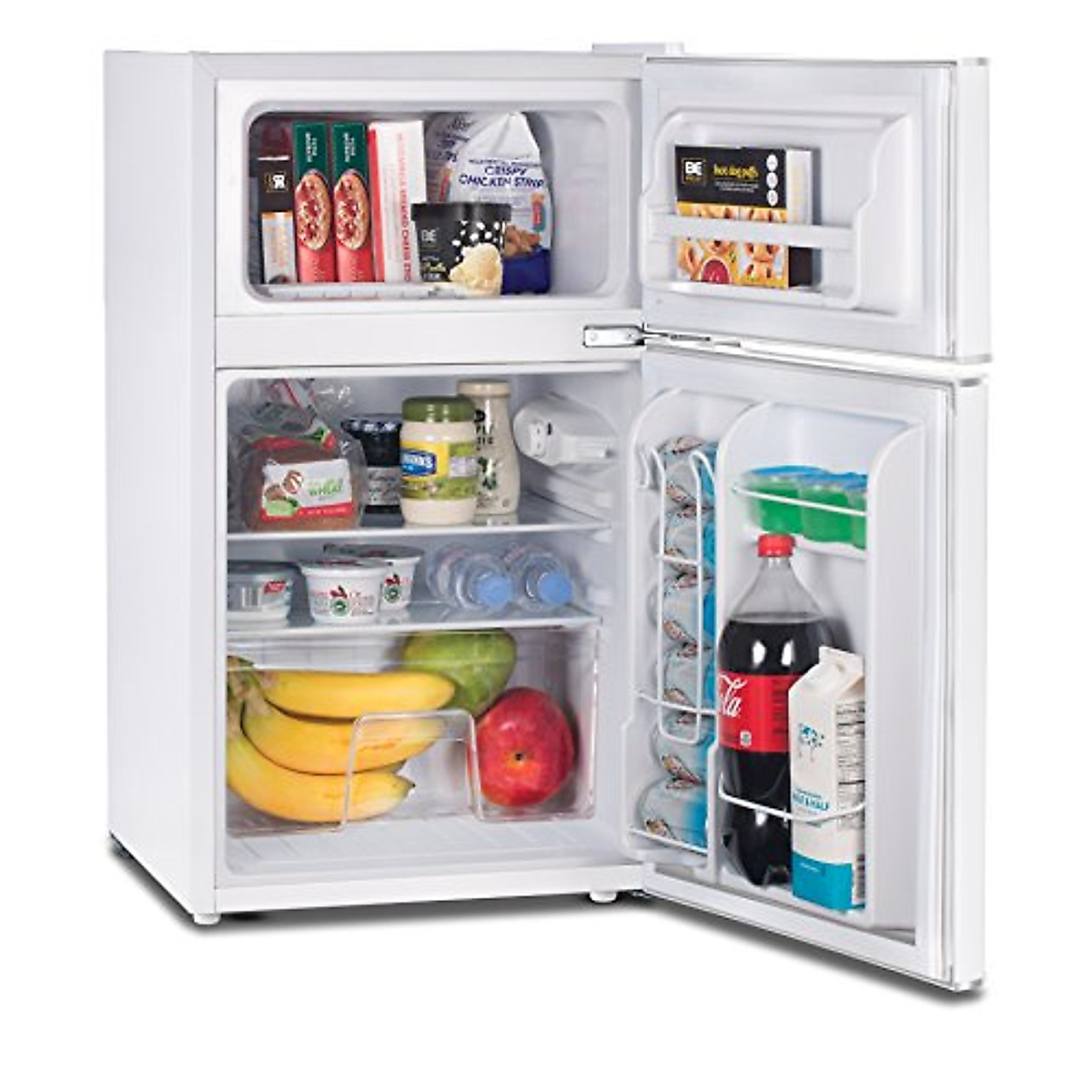 Commercial Cool CCRD32W Compact Double Door Refrigerator with True Freezer, 3.2 Cu. Ft. Mini Fridge, White