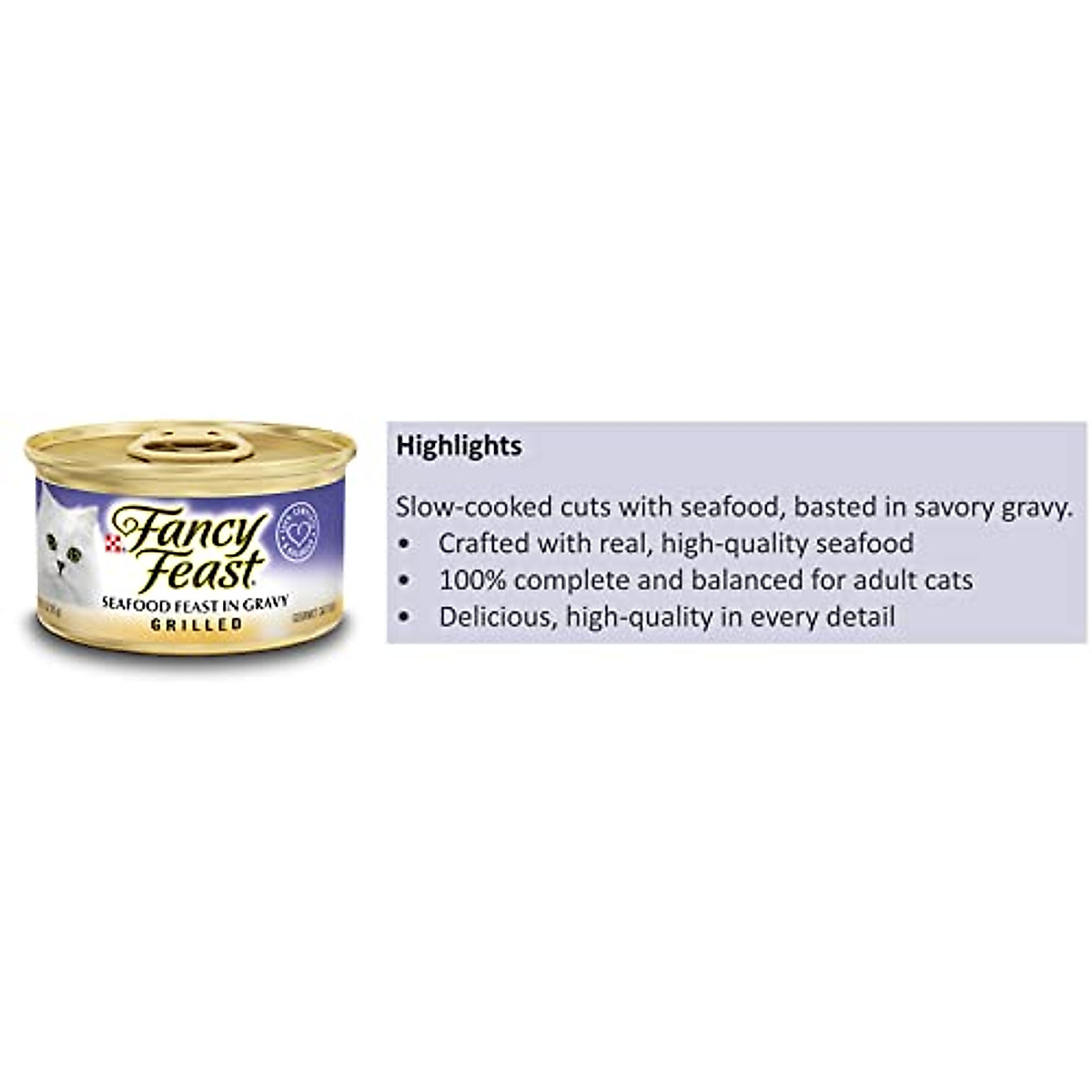 Fancy Feast Grilled Wet Canned Food Bundle, Variety Pack: 07 Flavors(02each) Pack of 14 cans.Plus Mouse Toy and Booklet