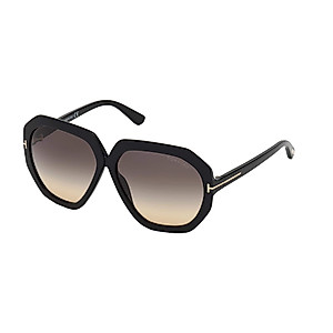 Tom Ford sunglasses (FT-0791-S 01B) Shiny Black - Brown grey black Gradient lenses