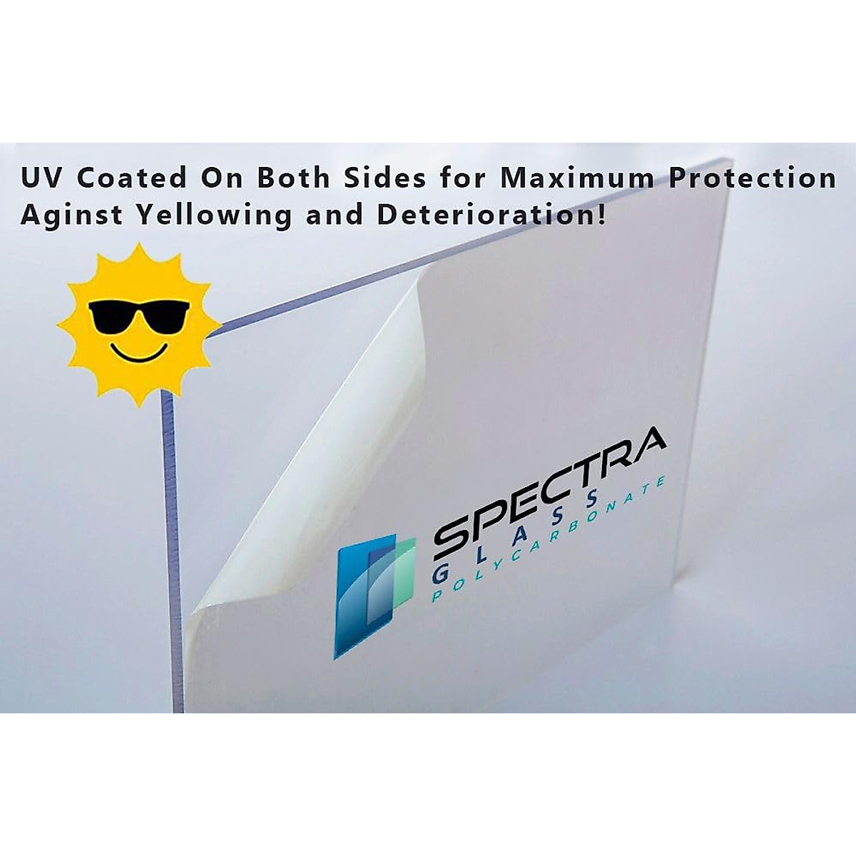12"x18" (1/8") Spectra Glass Clear Polycarbonate Sheet. UV Coating on Both Sides. Impact and Weather Resistant. DIY, Arts, Crafts, Window Replacement. Sizes are Nominal Cut Within +-1/8". Made in USA