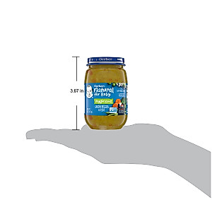 Gerber Natural for Baby 3rd Foods Veggie Power Baby Food Jar, Garden Veggies & Rice, Non GMO Pureed Baby Food with Advanced Texture for Crawlers, 6 oz (Pack of 12)