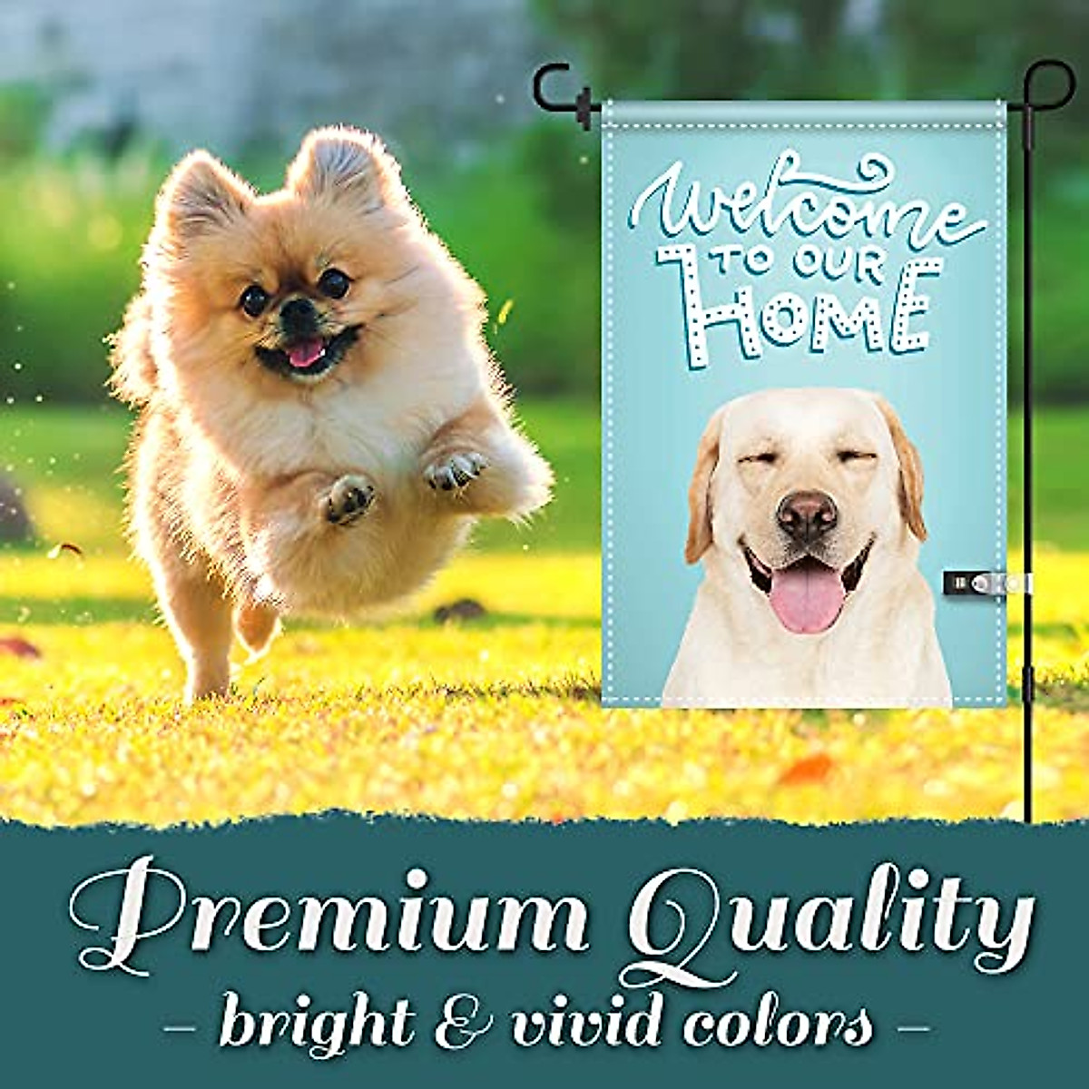 Outdoor Flags 20 PC Garden Flags Set with Anti-Wind Clip and Stopper,12x18 Inch Durable Polyester Garden Flags Set,Holiday Garden Flags Assortment Sets,Garden Flag Pack,Small Garden Flags,Lawn Flags