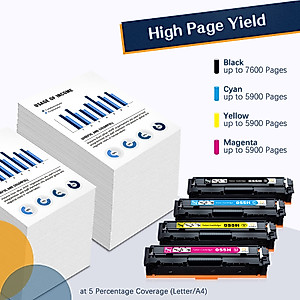 Colorking (with Chip) Compatible 055H Toner Cartridge Replacement for Canon 055H 055 High Capacity for Canon ImageCLASS MF743Cdw MF741Cdw MF745Cdw MF746Cdw Toner Printer (Black Cyan Magenta Yellow)