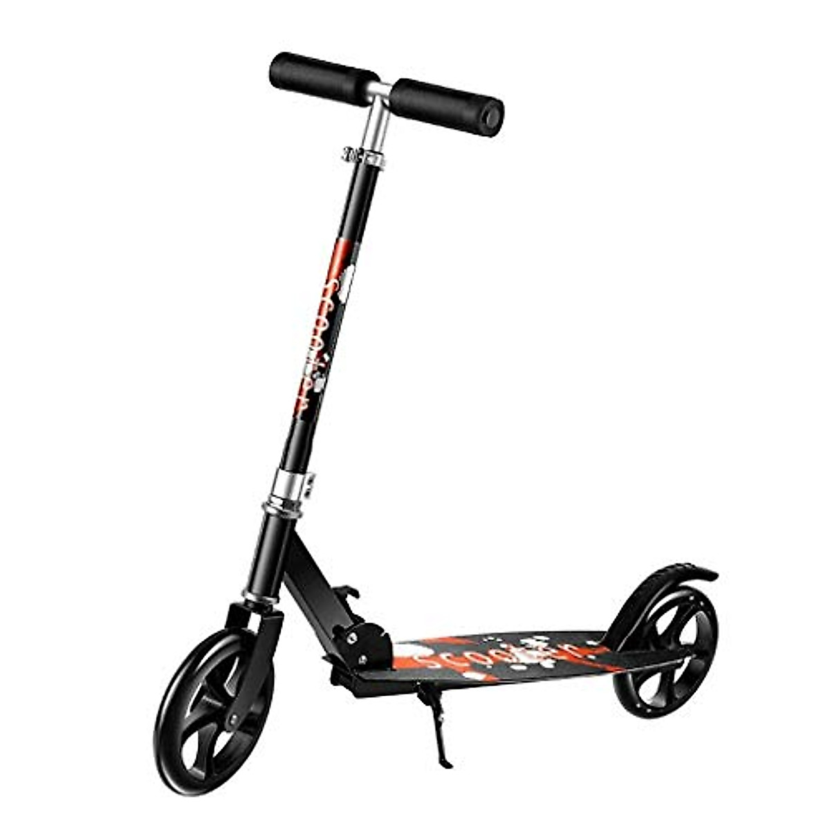 ygqtbc Children Scooter -Scooter for Kids Wheel Kick Scooter for Toddler Girls & Boys, Lean to Steer, 4 Adjustable Height, Light Up Wheels for (Color : Black)