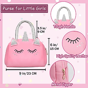 Play Purse Little Girls Toys - Fake Pretend Makeup for Toddlers with Girls Purse Pretend Play Girls Toys for 3 4 5 6 Year Old Toddler Purse Fake Kids Phone Birthday Gifts for Girls