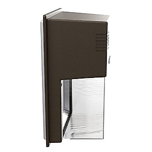 Lithonia Lighting TWS LED ALO SWW2 MVOLT PE DDB M2 LED Wall Pack with Switchable Color Temperature, Adjustable Lumen Output and Switchable Photocell, MVolt 120-277V, Dark Bronze