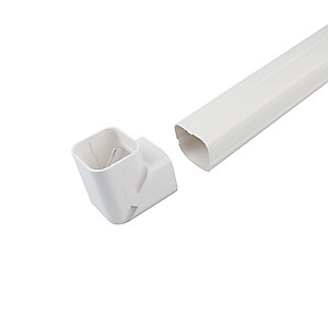 AC Parts 3" W 14Ft Air Conditioner Decorative PVC Line Cover Tubing Kit for Ductless Mini Split Central Air conditioner & Heat Pump Systems