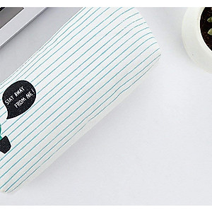 Cactus Striped Makeup Bags Pencil Case for Women Pen Pencil Stationery Storage Pouch Bag Case