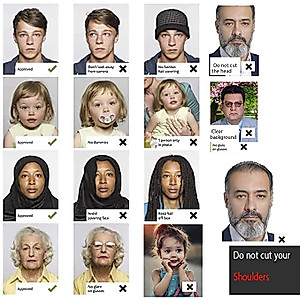 Kaslove LLC US Online Passport photo prints 2x2 inch, VISA, Citizenship, Immigration, Work Photos, green card photo (2 * 2 inch (2 Pictures Print))