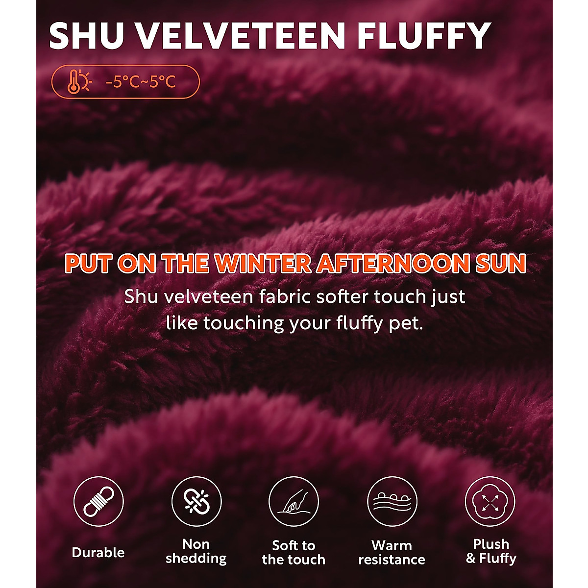 DAVID ARCHY Men's Soft Plush Fleece Robe Full Length Hooded Long Bathrobe for Men with Hood (L, Red- Shu Velveteen)