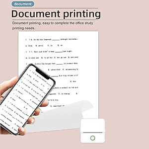 Wisoqu Mini Portable Printer, High Clear Printing, Printing, Office Printing, Thermal Printing, BT Connection for Study and Office (A- Mini Printer)