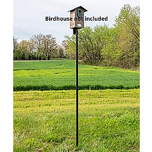 Universal Mounting Pole Kit - Great for Post-Mounted Bird Houses and Bird Feeders, Heavy Duty Pole with Threaded Connections with 12" Pole Extender
