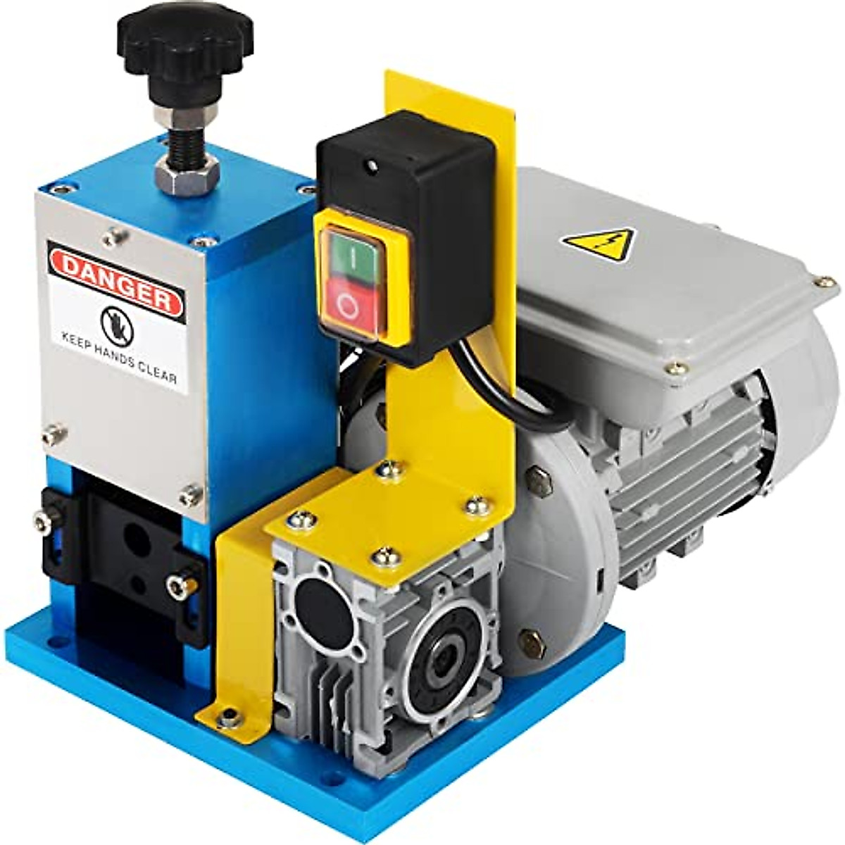 Happybuy Automatic Electric Wire Stripping Machine 0.05"-0.98",Portable Blue Wire Stripper, Wire Stripping Machine Tool for Scrap Copper Recycling (Blue)