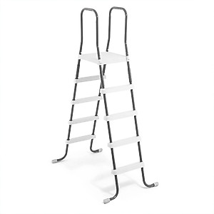 Intex Ultra Frame 26' x 52" Round Above Ground Outdoor Swimming Pool Set with 2100 GPH Sand Filter Pump, Ground Cloth, Ladder, and Pool Cover