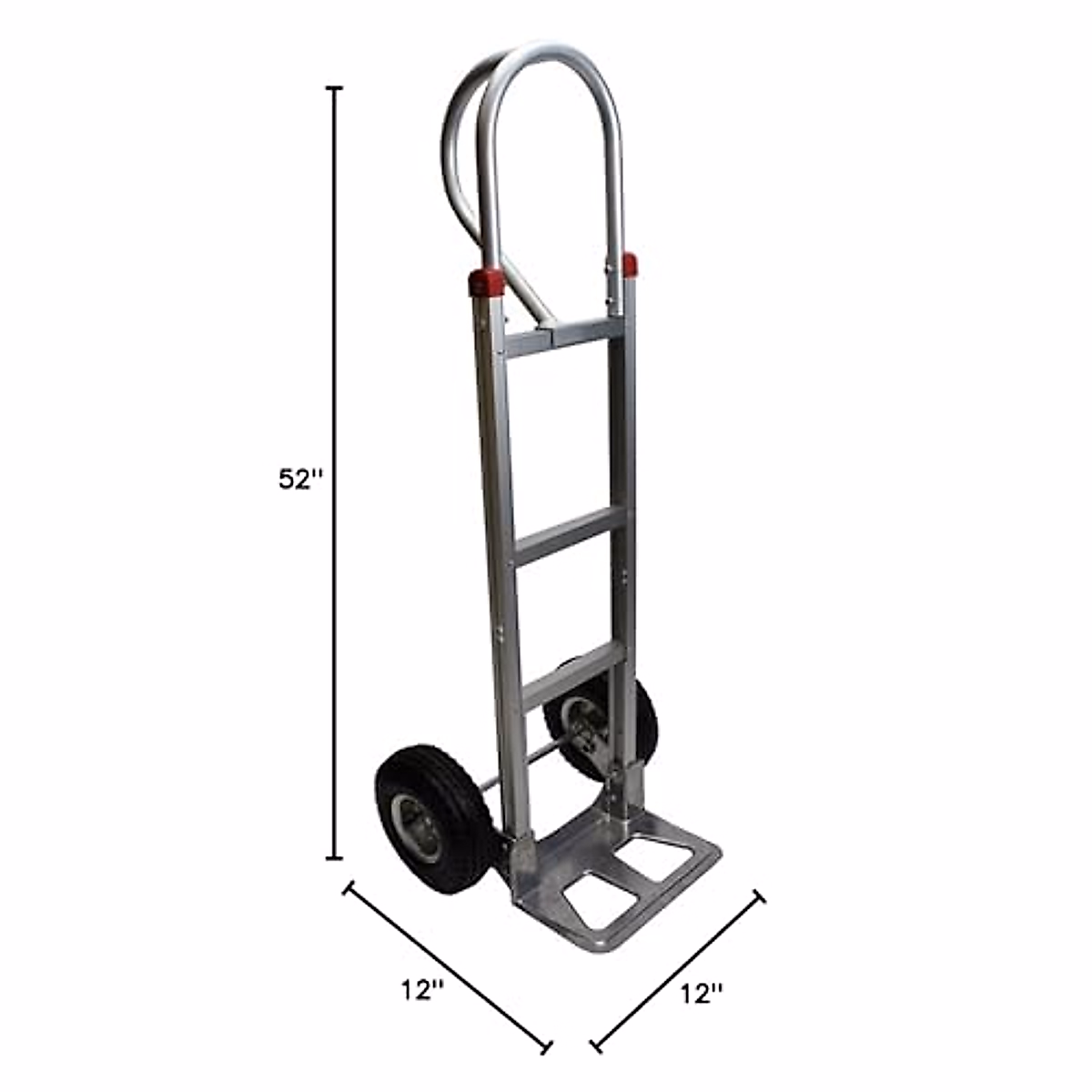 US Cargo Control Aluminum Hand Truck with Vertical Loop Hand & Pneumatic Wheels