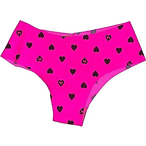 Victoria's Secret Pink Smooth No Show Cheekster Underwear/Panty Color Pink Heart New (as1, alpha, s, regular, regular)