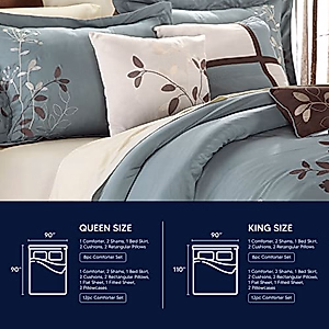 Chic Home 8 Piece Bliss Garden Comforter Set, King, Yellow