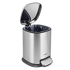 Polder 5-Liter Stainless Steel Step Can with 50 liner bags