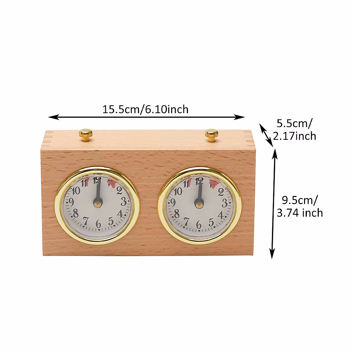 Chess Timer, International Chess Clock, Professional Chess Clock Game Timer, Analogue Clock Chess Timer, I-GO Count Up Count Down Timer, No Battery Needed