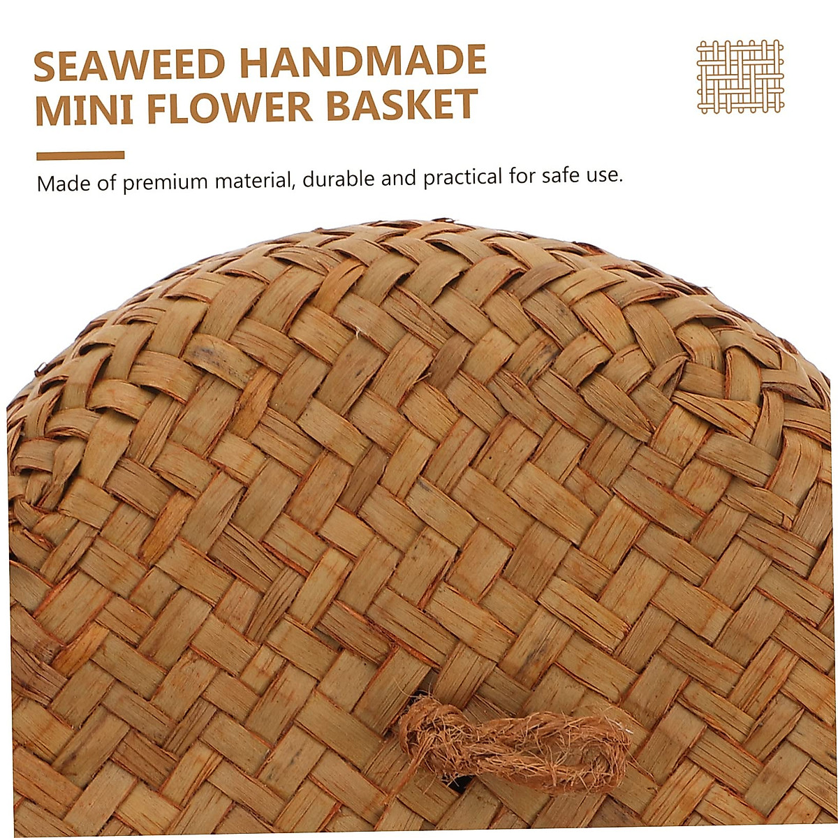 Cabilock Flower Basket Camping Storage Containers Storage Baskets Storage Bins for Pantry Baskets for Storage Woven Storage Seagrass Belly Basket Gift Packing Baskets Gift Box Egg