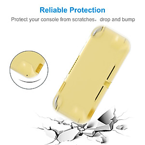 Accessories Bundle Compatible with Nintendo Switch Lite Carry Case & TPU Protective Case Cover & Thumb Grip Covers & Screen Protector - Coral