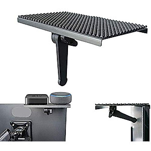 YOKEPO TV Top Shelf Mounting Bracket 8 Inch Flat Panel Mount Adjustable Mount on Monitors to Hold Cable Boxes, Apple TV, Camera, Streaming Devices, Media Boxes, Game Console and Home Decor, Black