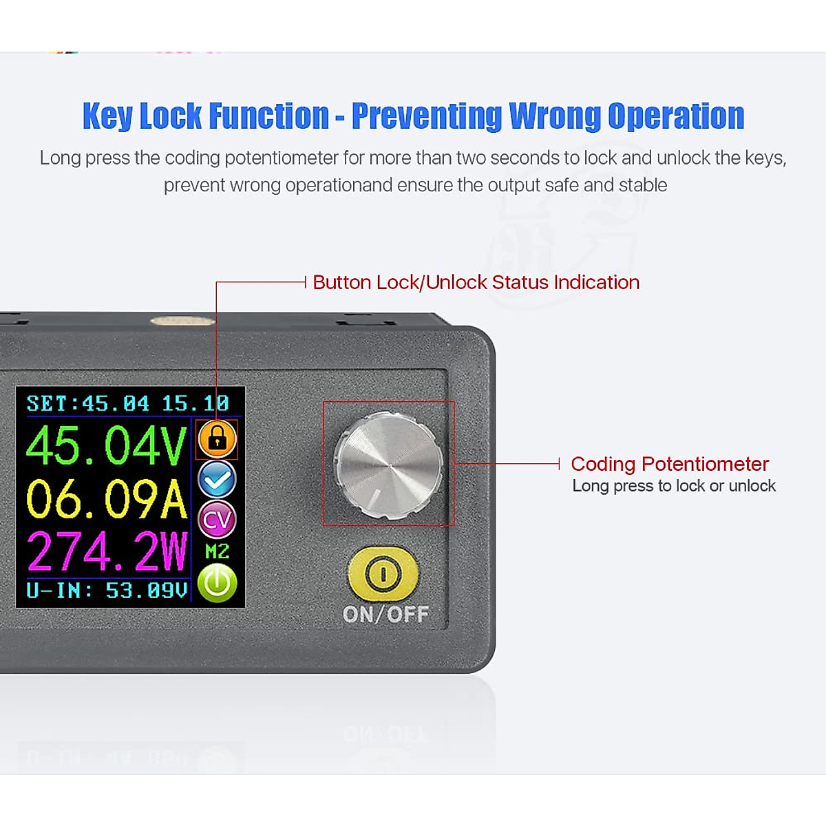 RD DPS5020 50V 20A Constant Voltage Current DC DC Step-Down Power Supply Module Buck Voltage Converter Voltmeter (DPS5020)