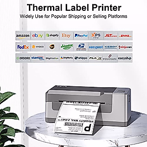 Tordorday USB Thermal Label Printer for Shipping Packages, 4x6 Thermal Labels (2 Rolls)