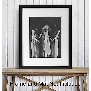 Witch Decor - Wicca Wall Decor - Pagan Gifts - Paganism - Witches Coven - Witchcraft Wiccan Supplies - Gothic Wall Art Poster - Scary Creepy Goth Room Decor Picture - Satanic Black Magic