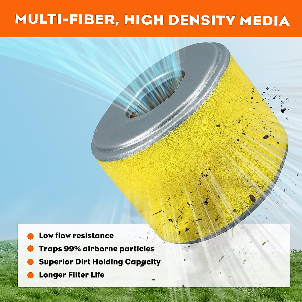 HIPA GX270 GX240 Air Filter for Honda GX 270 GX 240 8HP 9HP Engine Air Filter Plus Foam Pre Filter 17210-ZE2-822 17210-ZE2-505 17210-ZE2-515 Lawn Mower Tiller Parts