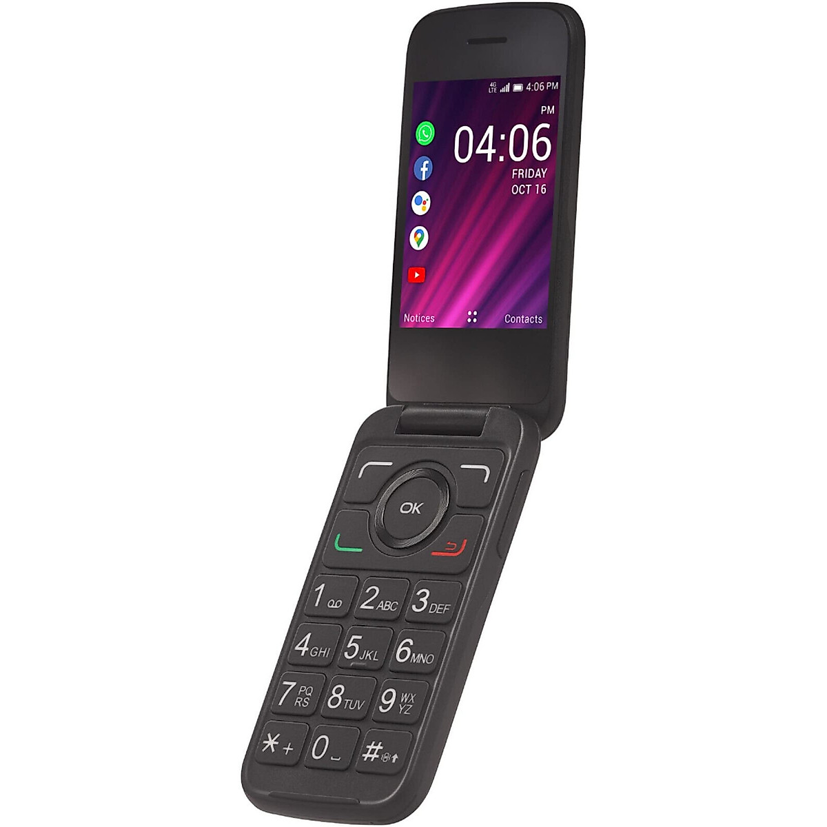 TCL Go Flip 2 4058G 8GB Factory Unlocked 4G LTE GSM Smart Flip Phone (Renewed)