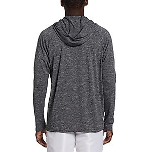 Nike Swim Men's Heather Long Sleeve Hooded Hydroguard Black Medium/Black