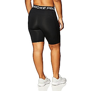 Nike Women's Pro 8 Training Shorts, Black/White, Medium