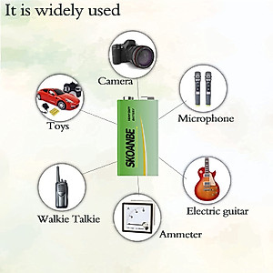SKOANBE 6F22 Carbon zinc 9V Batteries 10 Count (Pack of 1)