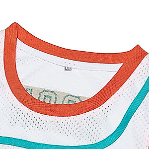 TUEIKGU #33 Jackie Moon Flint Tropics Basketball Jersey for Men 90S Hip Hop Clothing for Party (White33, Medium)