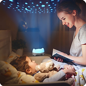 BENBAT Hooty Baby Soother and Projector - Sound and Sleep Projector with Glowing Night Light and Starlight Projection Image for Nursery or Car - for Use at Home or On-The-Go
