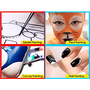 MEEDEN Miniature Paint Brush Set,15 Tiny Professional Fine Tip Detail Paint Brushes, Detailing Paintbrushes for Acrylic Watercolor Oil Painting- Model Face Nail Craft