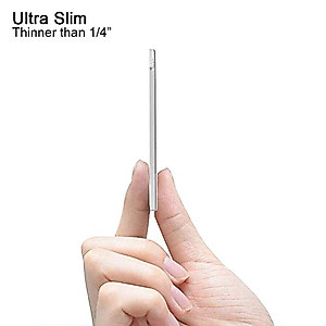 Attom Tech 2500mAh Power Bank Mini,Back-up Phone Battery Pack Ultra Slim,Pocket Size Thin External Phone Battery Pack Emergency Phone Power Built-in Charging Cable for Android Micro USB and Apple(WHT)