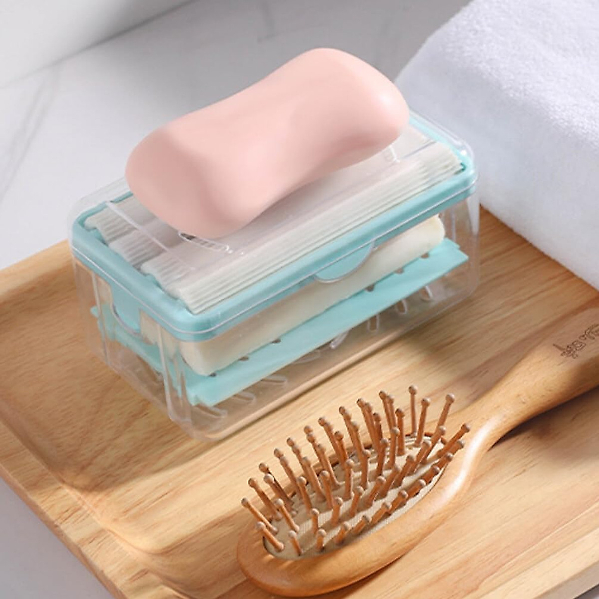 Cabilock 3pcs Box Soap Dish Foaming Holder Soap Foaming Case Soap Drainer Soap Foaming Tool Soap Container Foaming Soap Dish Soap Dishes for Bar Soap Household Soap Holder Travel Pp