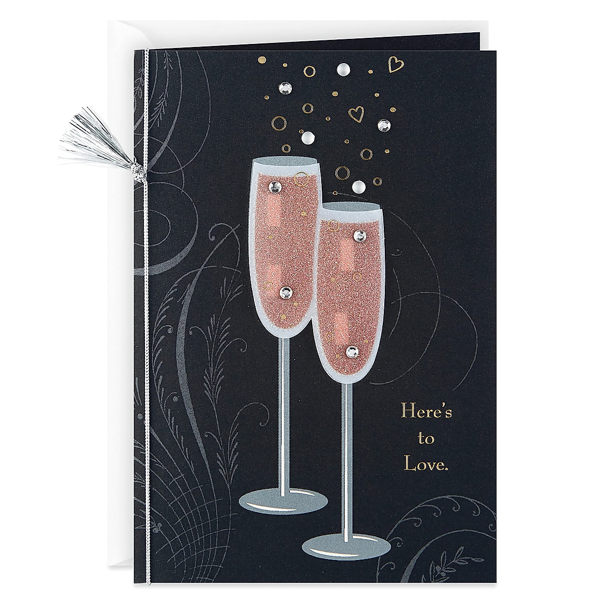 Hallmark Wedding Card, Bridal Shower Card, Engagement Card (Champagne Flutes)