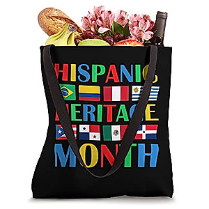 Hispanic Heritage Month Latin Countries Flags men women Tote Bag