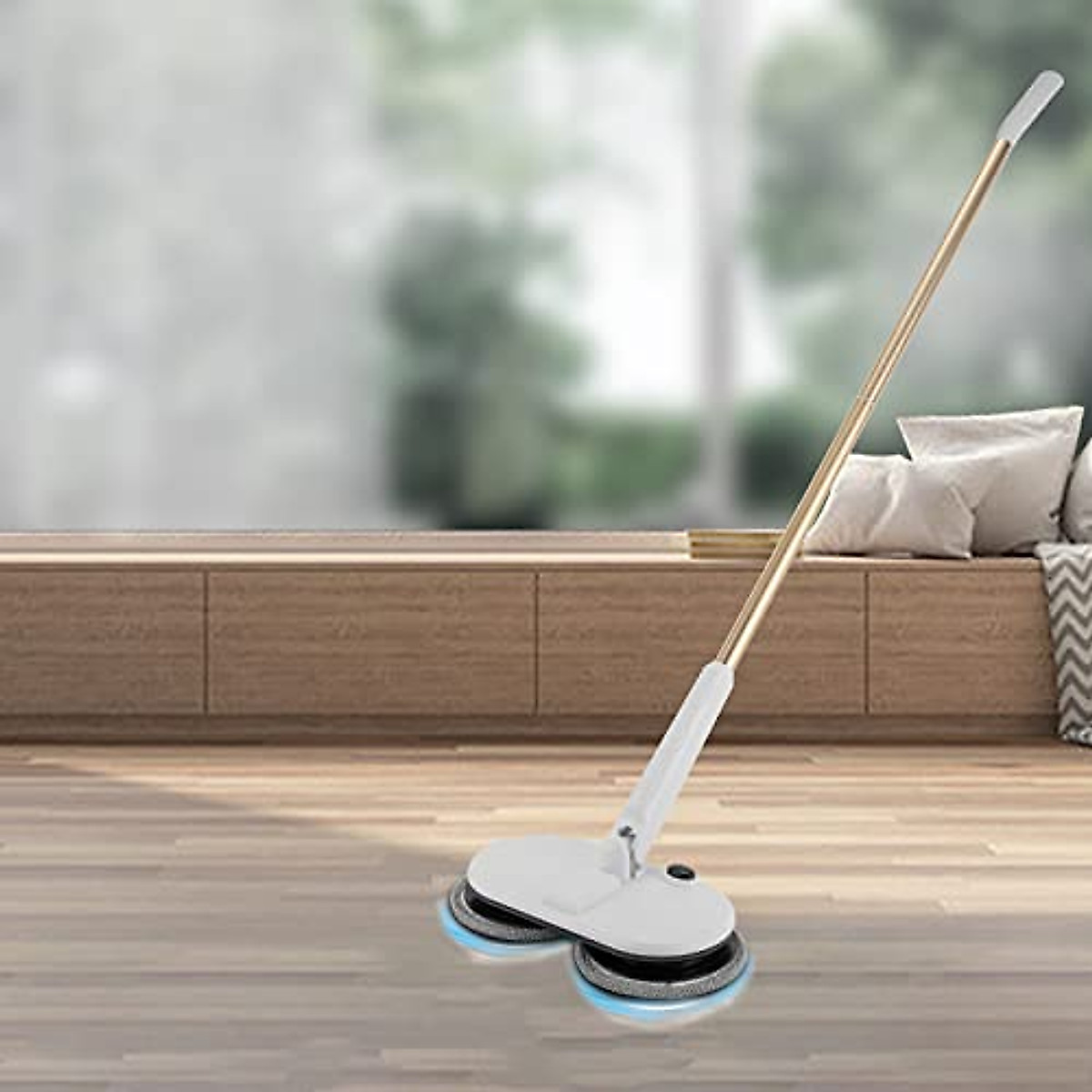 LOYALHEARTDY Cordless Mop Electric Mops for Floor Cleaning, Electric Spin Mop for Hardwood Floor Cleaner Machine, Power Mop with 4 Pads,Working 60 Mins