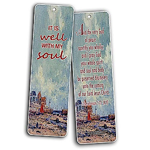 Be Still My Soul Religious Bookmarks Cards (60-Pack) - Stocking Stuffers for Men Women Baptism, Youth Group, Cell Group, VBS Bible Study, Mission Trip - Best Church Supplies