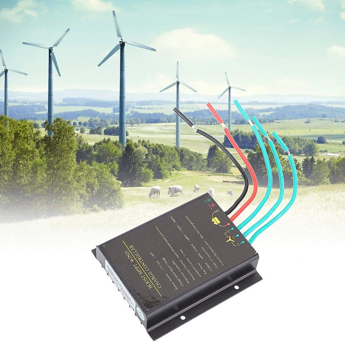 Wind Turbine Controller, Waterproof Wind Generator Controller Boost MPPT Wind Charge Controller Power Regulator