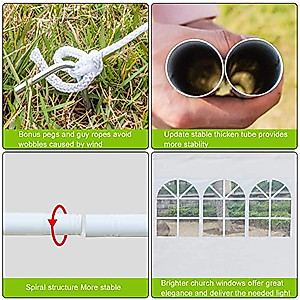 10' x 30' Outdoor Canopy Party Wedding Event Tent Waterproof Sun Shelter Canopy Heavy Duty Gazebo Storage Pavilion w/ 5 Removable Sidewalls, White