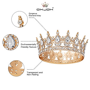 Gold Tiaras and Crowns for Women Rhinestone Wedding Crowns Princess Queen Crown for Girls Crystal Hair Accessories for Bridal Birthday Party Prom Halloween Cos-play Costume Christmas