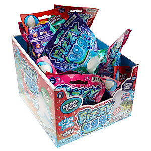 JA-RU Fizzy Egg Surprise Toys (12 Eggs) w/Surprise Mystery Dinosaur & Sea Animal Toy. Like Kids Bath Bombs. Fun Shower & Bath Toys for Boys & Girls. Bathbombs Easter Egg Basket Toy. 5505-12p