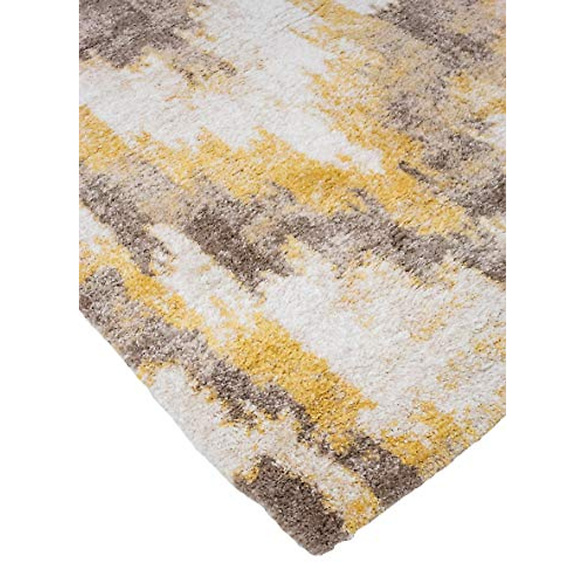 NOORI RUG - Premium & Luxury Imported - Lux Emma Machine Made High Pile Ikat - Rectangle - Brown - Gold - 10' x 14', Bedroom, Dining Room