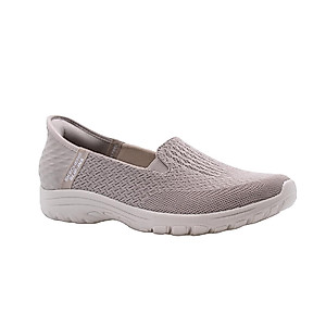 SKECHERS Women's Reggae Fest 2.0-Guiding Light Slip-INS Loafer, Taupe, 9